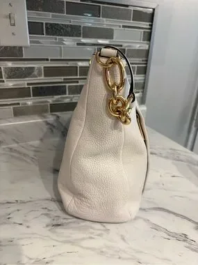 Michael Kors | Bags | Michael Kors Genuine Pebbled Leather Bag White ...